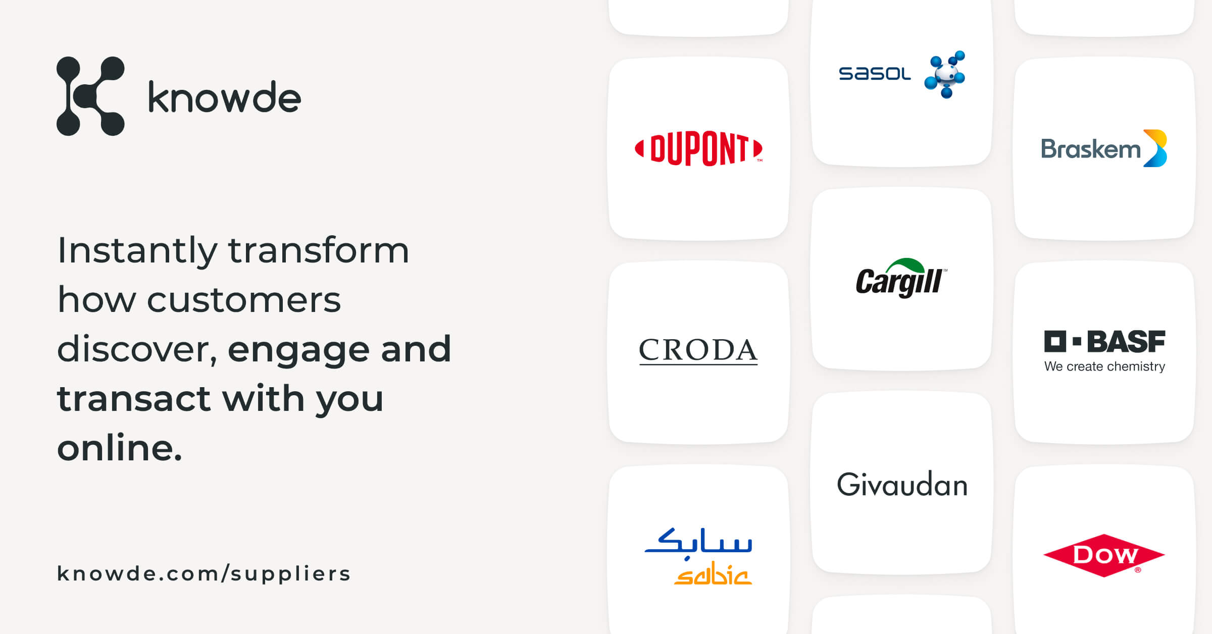 Knowde for Suppliers